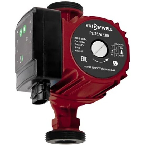 Циркуляционный насос Kromwell PE 25/6G 180 с частотным регулированием (гайки в комплекте)