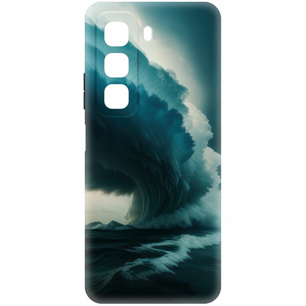 Чехол-накладка Krutoff Soft Case Торнадо для INFINIX Hot 50 черный