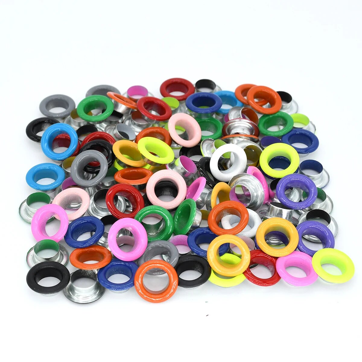 Металлические люверсы CLOXY 10 мм 100 комплектов Mixed color