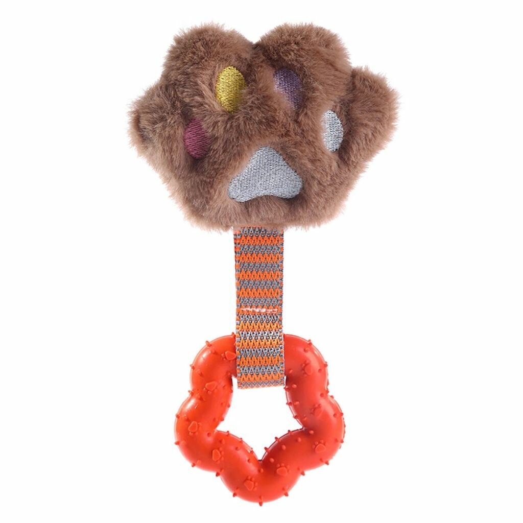 Плюшевые следы кролика, устойчивые к звукопоглощению, забавная игрушка для собак и кошек-Кофейные следы