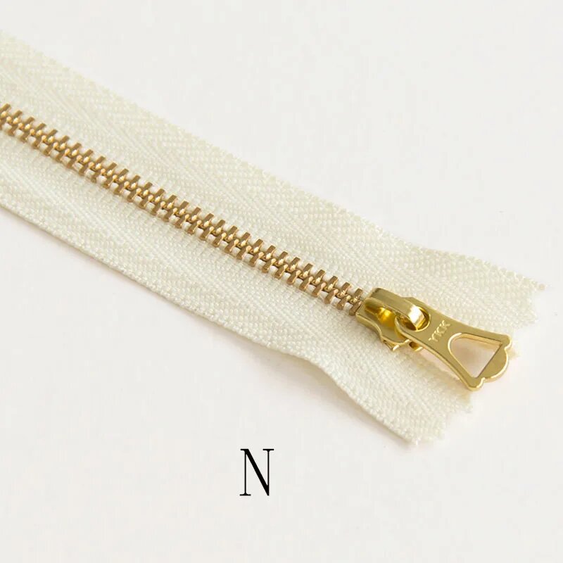 Молния YKK 3# золотистая, 25см, N Creamy White