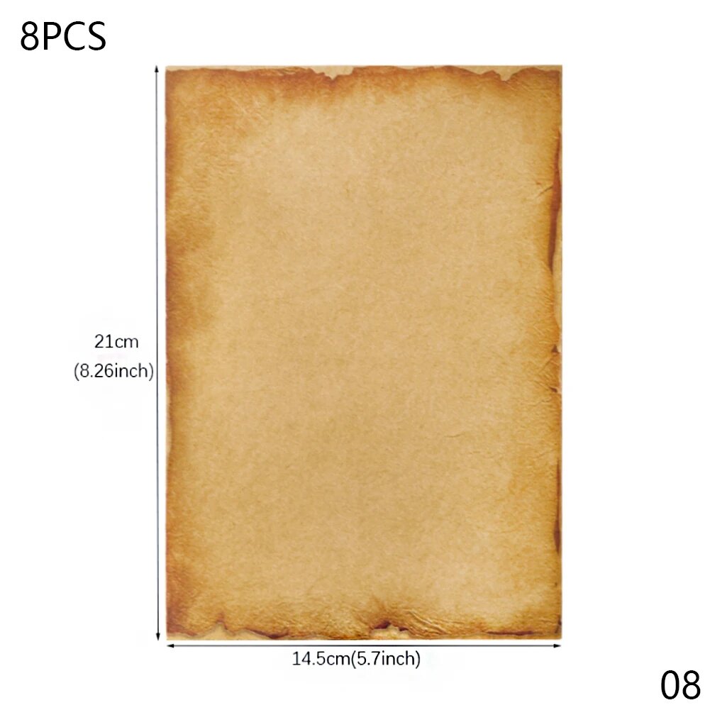 Ретро винтажная бумага для письма 8 листов 08