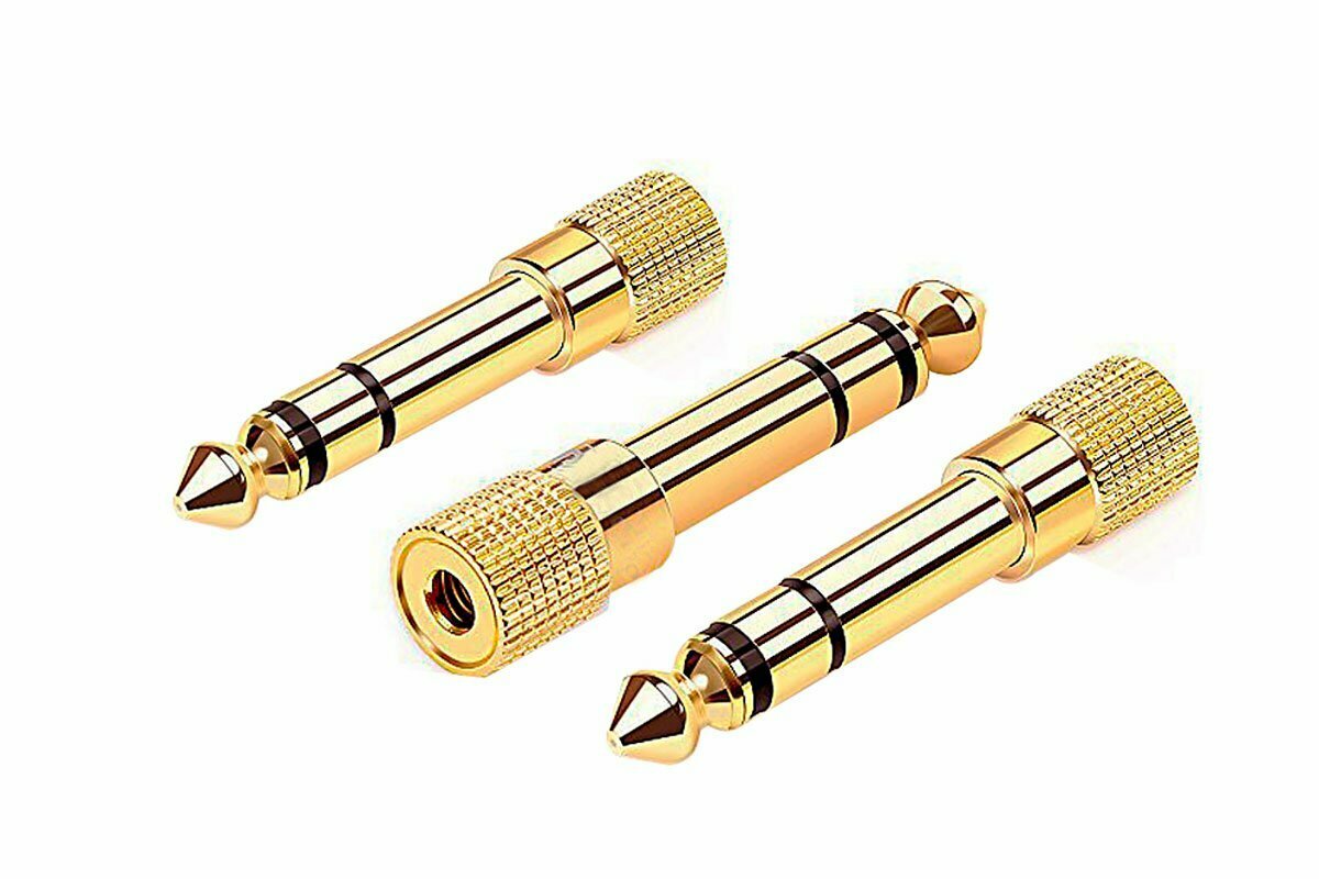 Переходник Jack 3.5 mm гнездо на Jack 6.3 mm штекер, 3 шт.