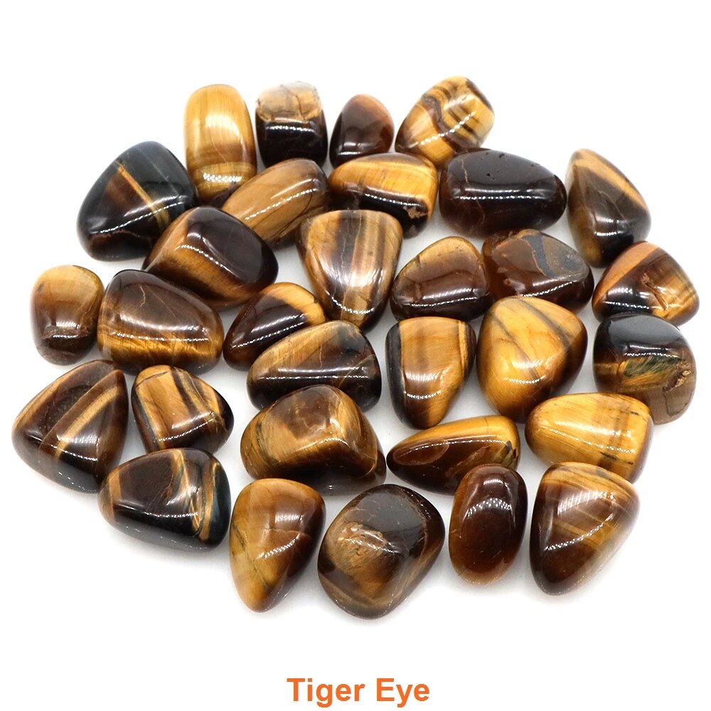 Океанский синий обсидиан, галтованные камни Коричневый, 50g, Tiger Eye