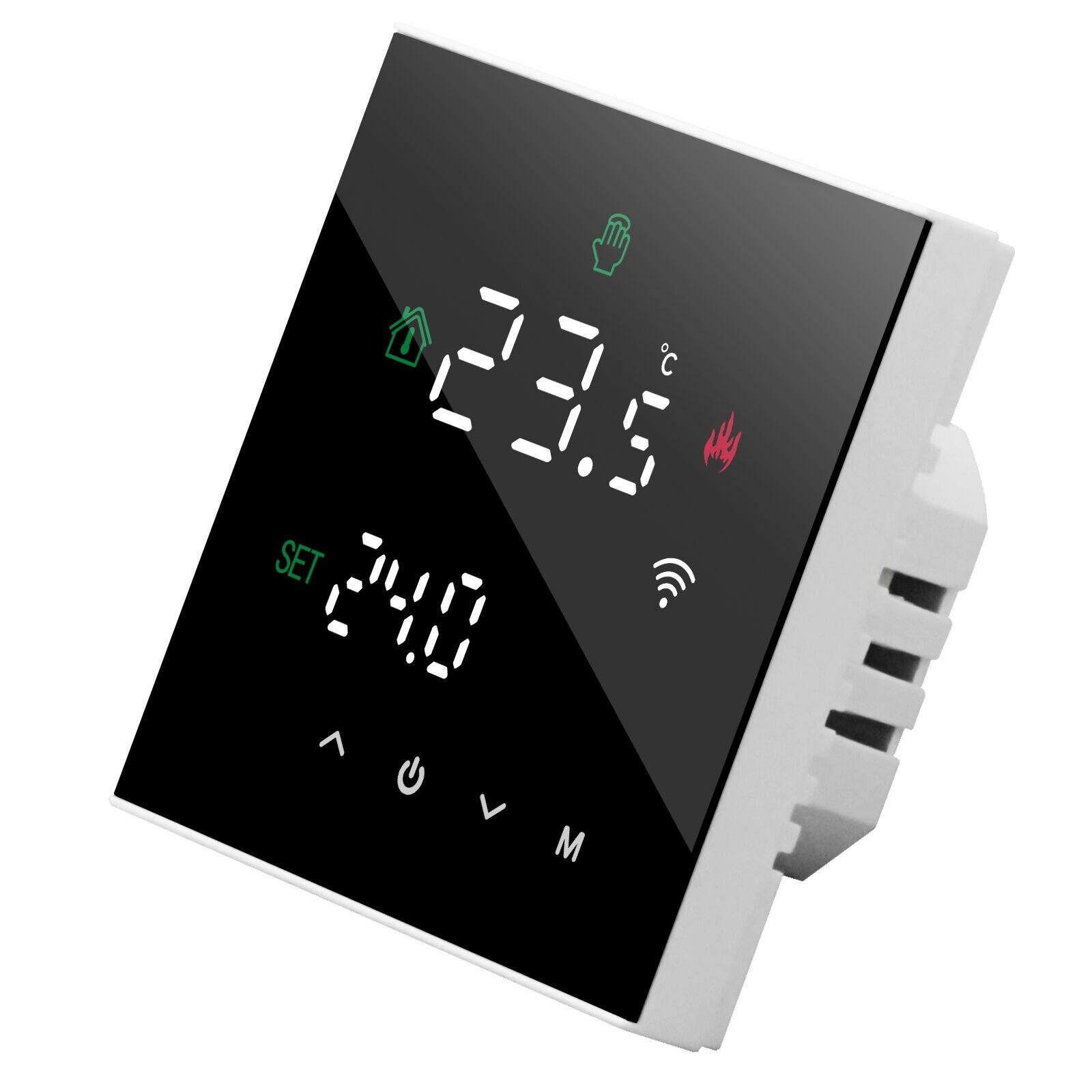 Терморегулятор BEOK TCB60B, для теплого пола, сенсорный, программируемый, Wi-Fi, черный