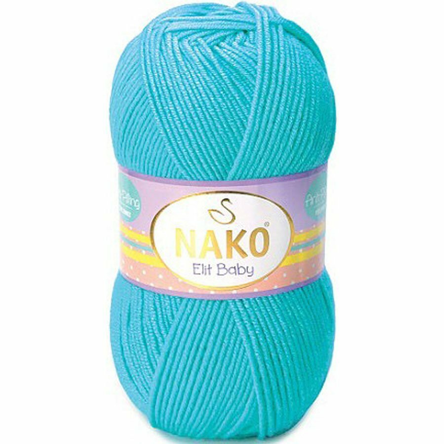 Пряжа Nako ELIT BABY 3323 бирюза (5 мотков)