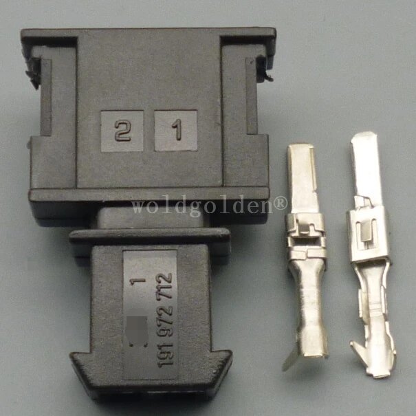 Worldgolden 3,5 мм женский мужской автоматический 2-контактный датчик ABS жгут проводов разъем для VW Golf 191972702 / 191972712 1set male