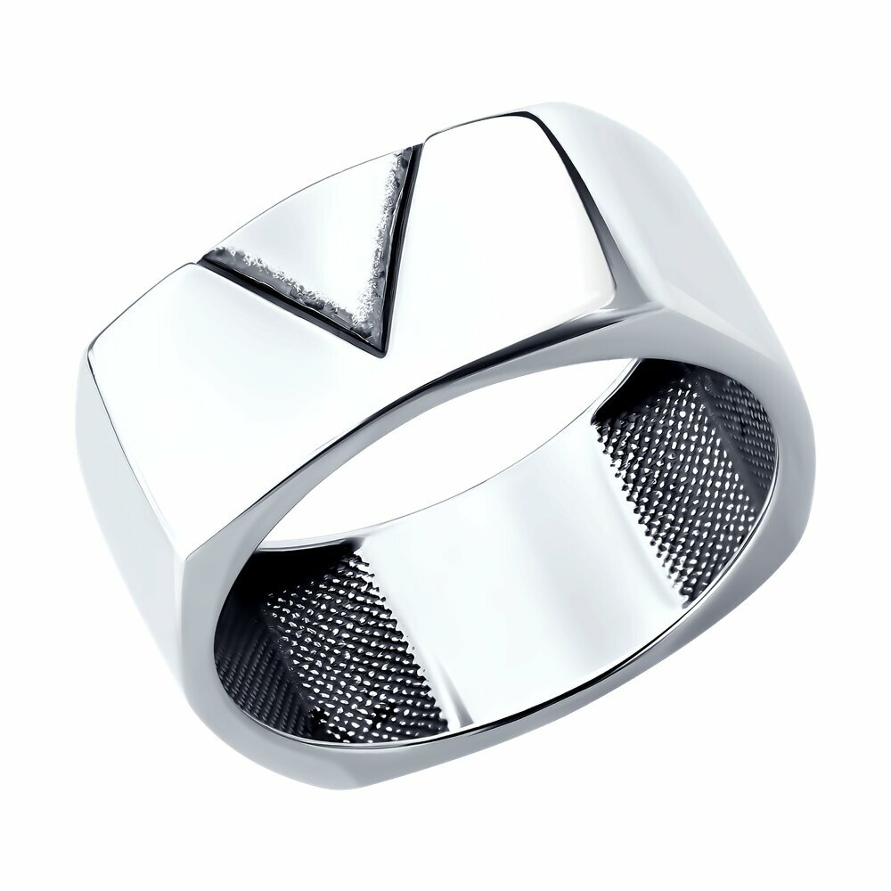 Кольцо, серебро, 925 проба, чернение