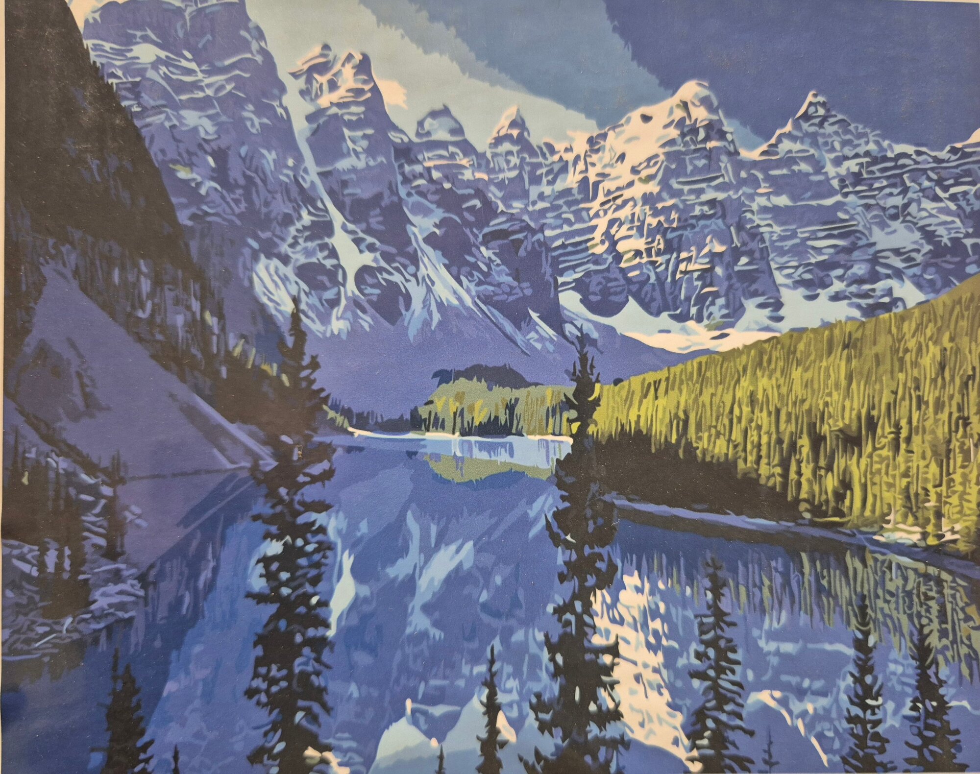 Картина по номерам на холсте Paintboy "Горное озеро" 40x50 см Подарок маме, женщине, девушке на день рождения GX3180