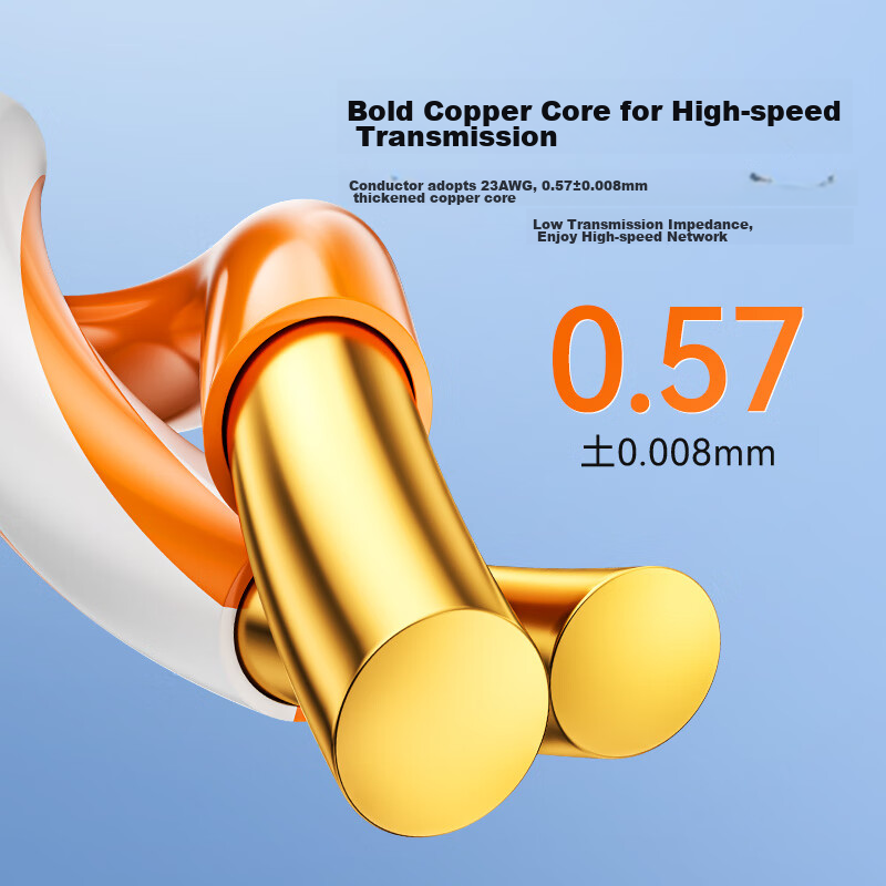 SAMZHE CAT6 Shielded Twisted Pair Cable [Engineering Grade 0.57mm Pure Copper Core] Gigabit Anti-Interference Low Loss Home Wiring 100 Meters Brown SFTP-6100