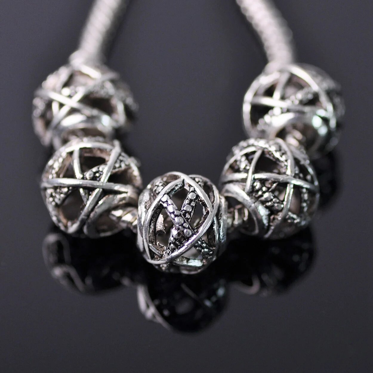 Бусины тибетского серебра 10 шт.