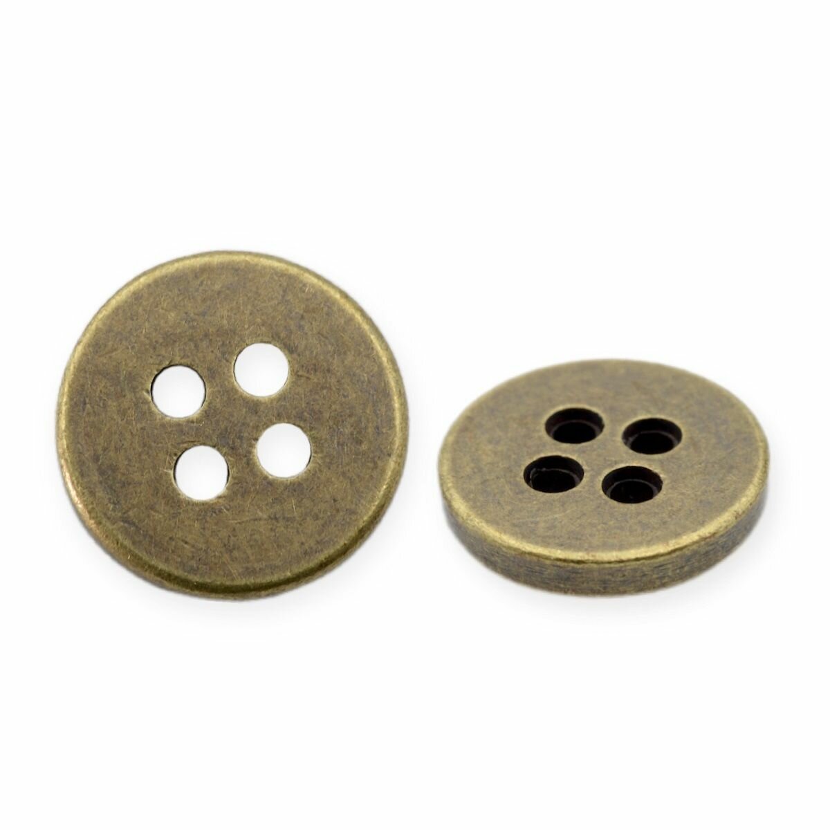 ME s-06 Пуговица 18L (11мм) 4 прокола, металл (OB (бронза)). 6шт/упак