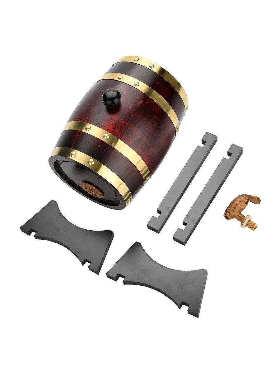 Дубовая бочка для выдержки вина, пива, виски, рома, винтажная деревянная бочка объемом 1,5 л, идеально подходит для домашнего пивоварения и дистилляции