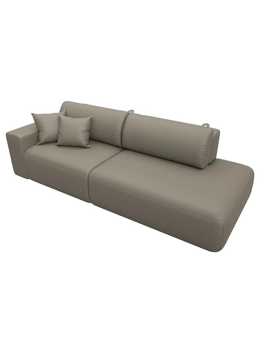 Диван прямой Столица со спальным местом 194х160 см, пружинный матрас, ящик для белья, подлокотник слева, экокожа