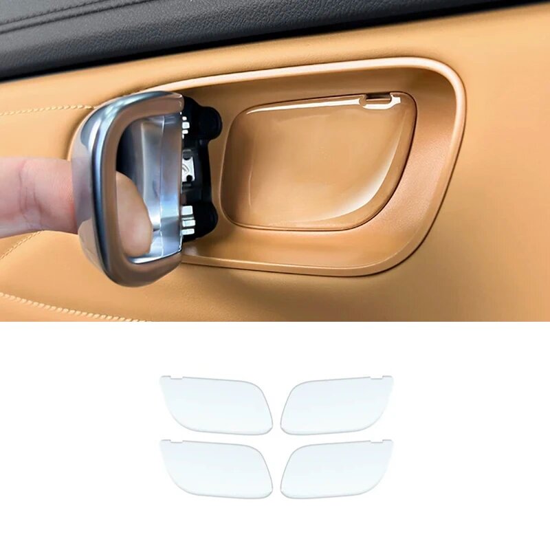 Для Geely Galaxy Starship 7 EM-i 2024 2025 центральный подлокотник переключатель внутренняя дверь чаша защитная наклейка аксессуары для интерьера transparent 4pcs
