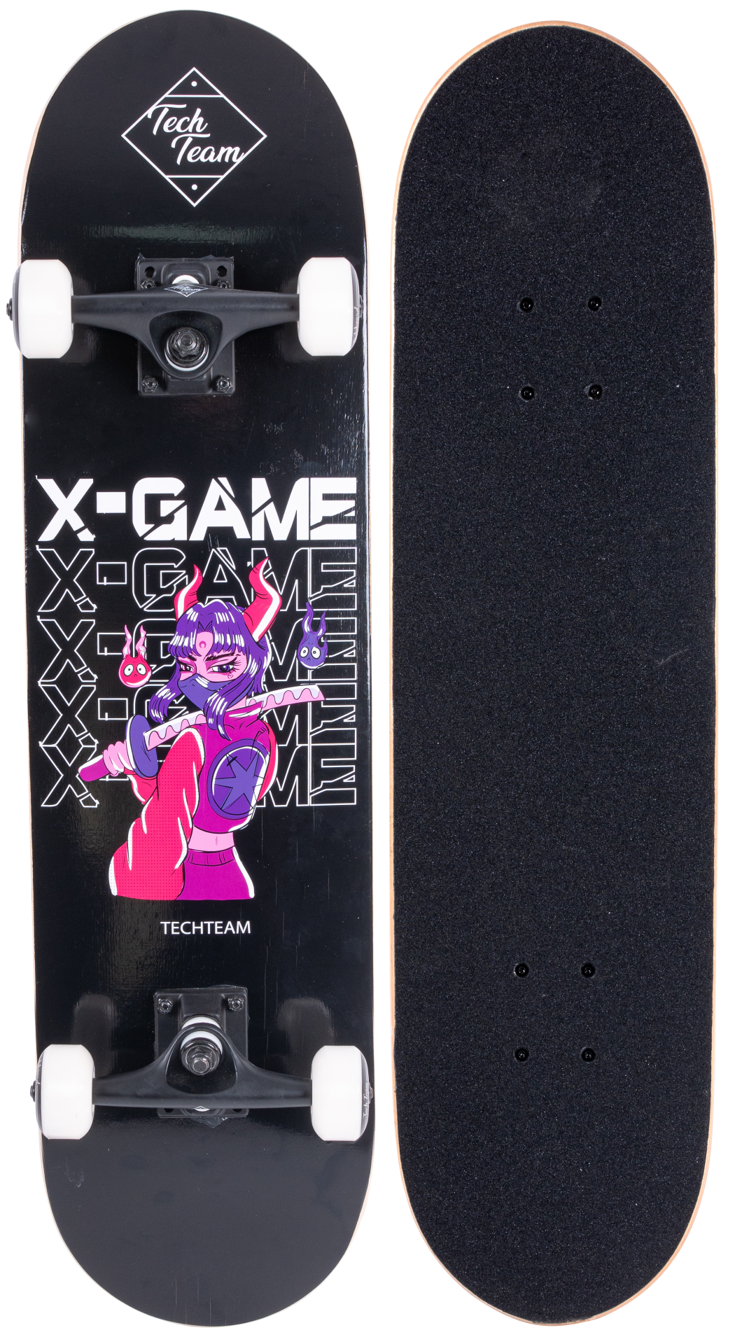 Скейтборд Tech Team "X-Game", 31x8, Abec 7, до 100 кг. - 2024 Samurai
