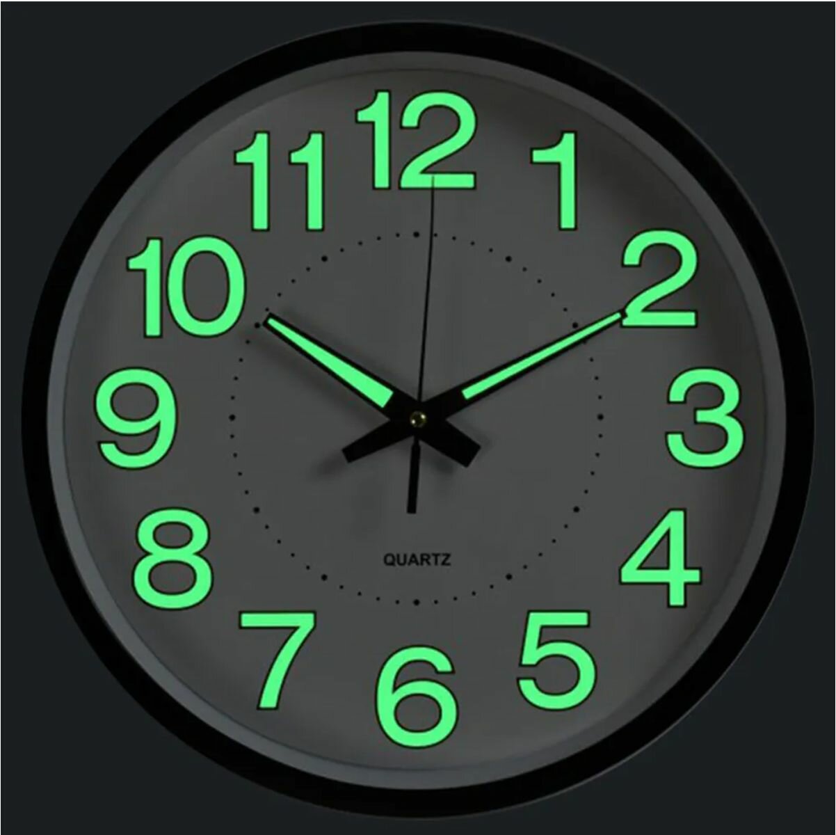 Настенные часы Losso Premium Lumin CW-30 со светящимся циферблатом бесшумные кварцевые часы для дома и офиса, тихий ход, люминесцентные цифры