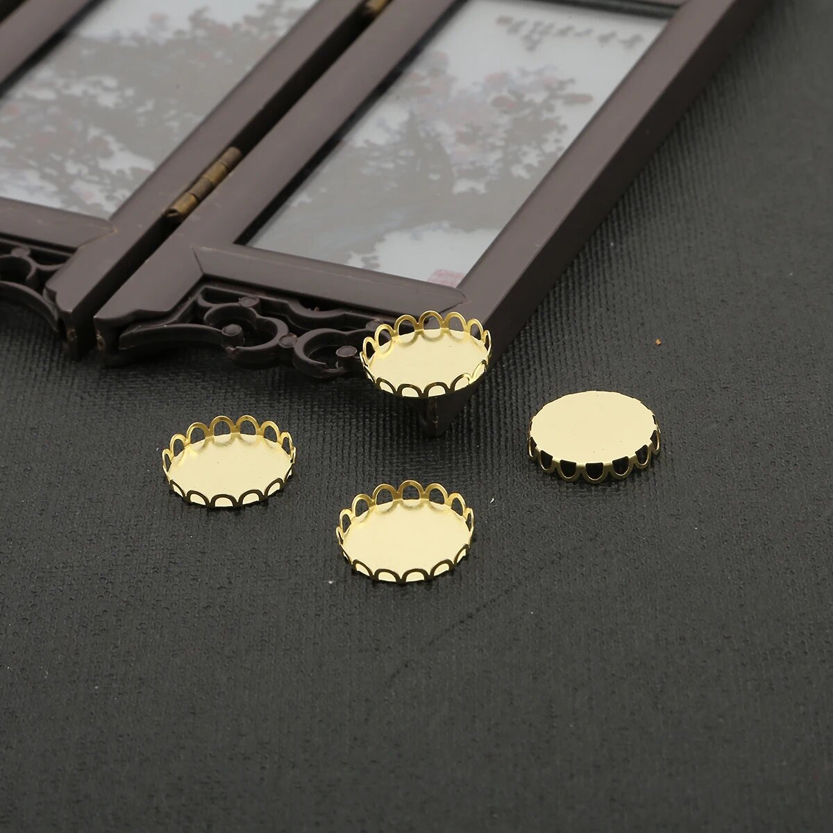 Латунные кольца-держатели для ювелирных изделий, 18mm, Цвет: 05