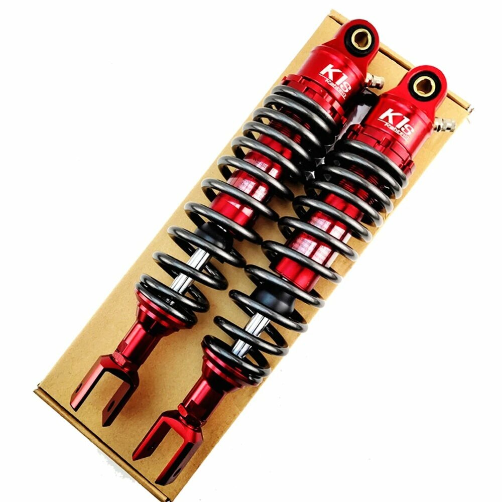 2 шт. универсальный 305 мм 320 мм мотоциклетный воздушный амортизатор задняя Красный, 320mm Red