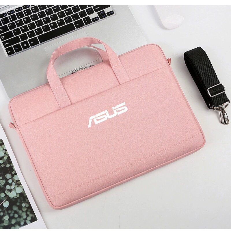 Сумка через плечо розового цвета с логотипом для ноутбука ASUS VivoBook 15X 16 дюймов, ударопрочная, антицарапинная,