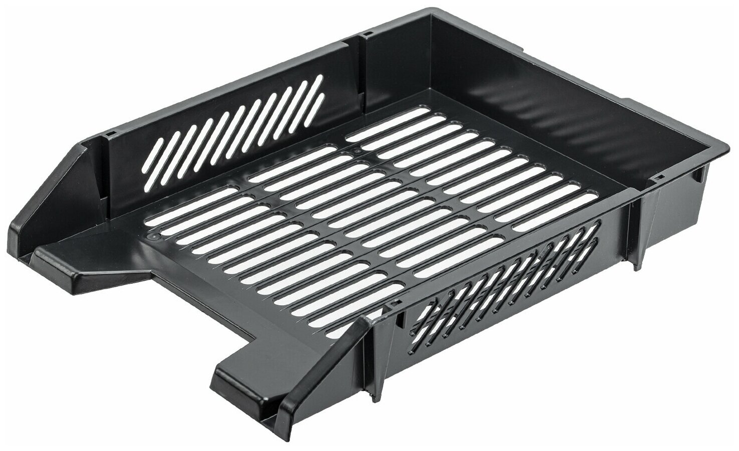 Лоток горизонтальный для бумаг BRAUBERG "Office-Expert", А4 (343х262х58 мм), сетчатый черный, 238015