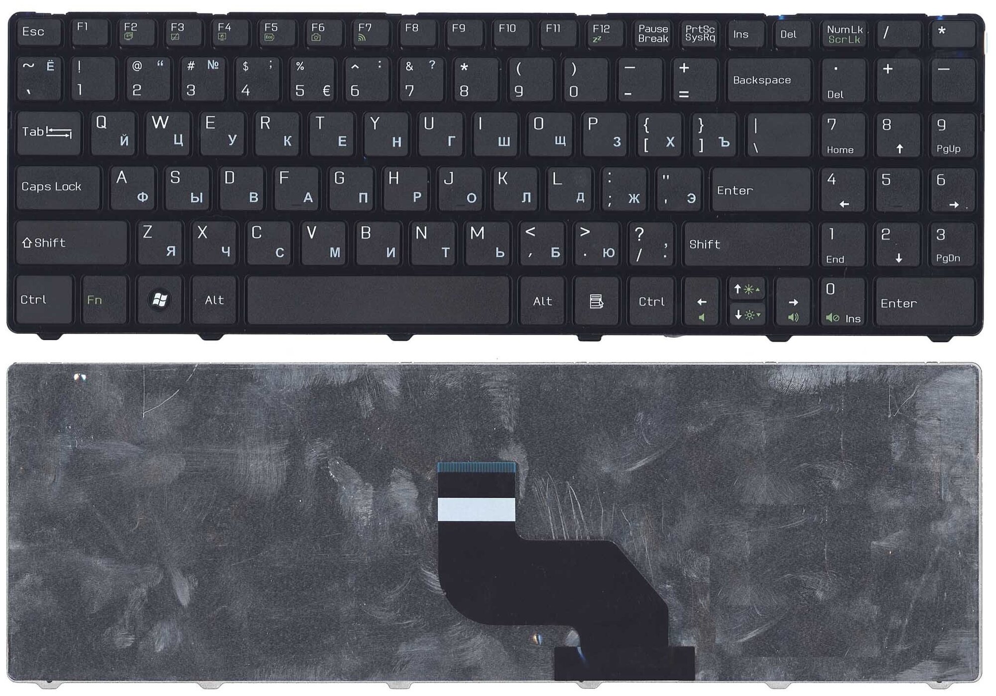 Клавиатура для ноутбука MSI CR640 CX640 черная с рамкой