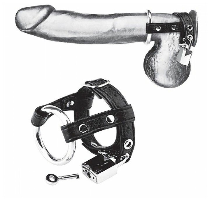Утяжка на пенис на замочке Duo Cock And Ball Lock