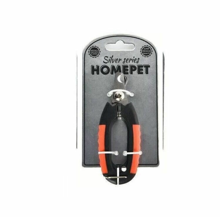 HOMEPET Когтерез секатор с фиксатором SILVER SERIES размер S 12,5 см х 4 см/