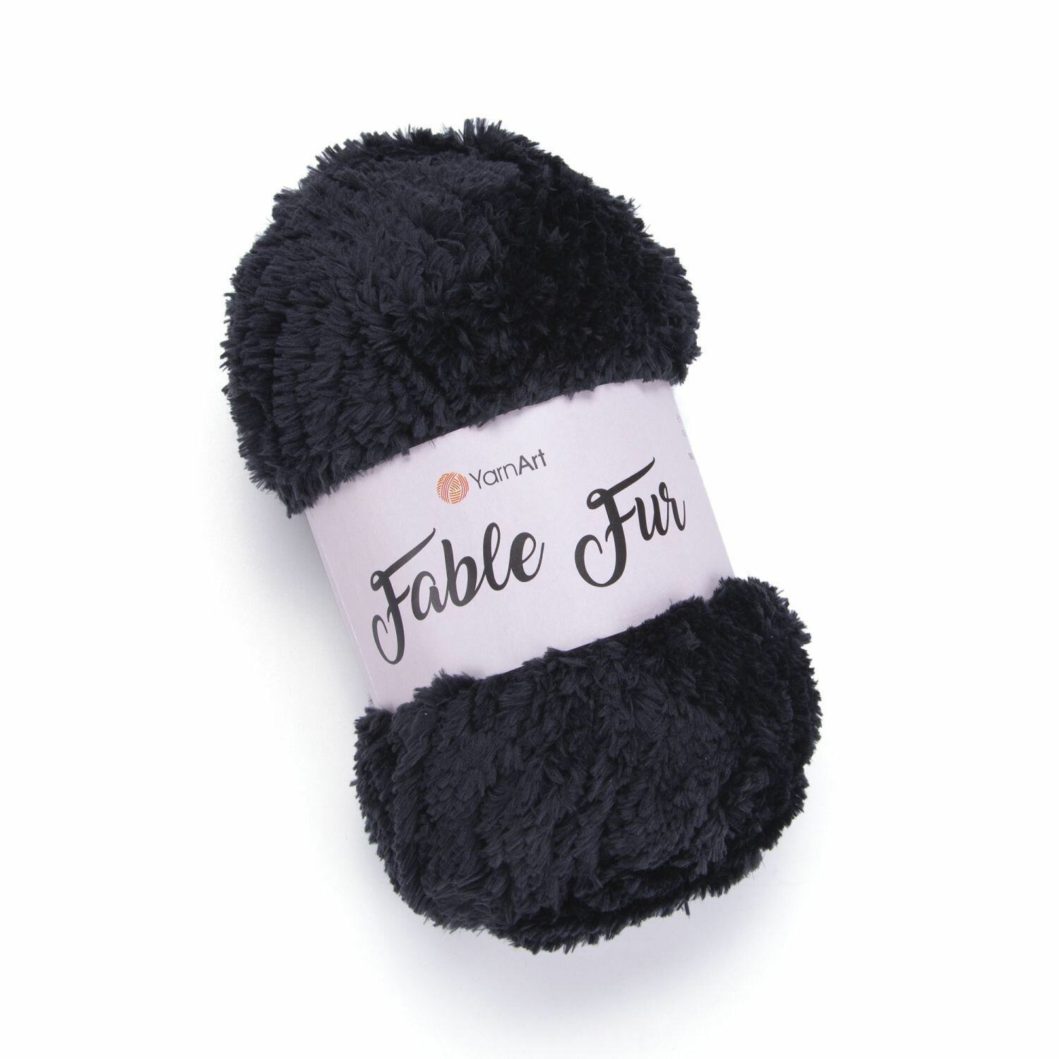 Пряжа Fable Fur, YarnArt, черный - 988, 100% микрополиэстер, 5 мотков, 100 г, 100 м.