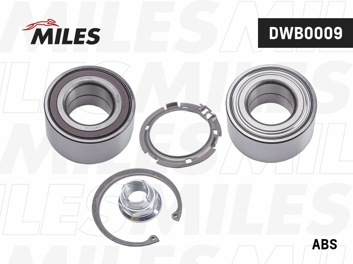 Подшипник ступ. RENAULT LOGAN I/SANDERO/NISSAN NOTE 07- пер. +ABS, MILES DWB0009