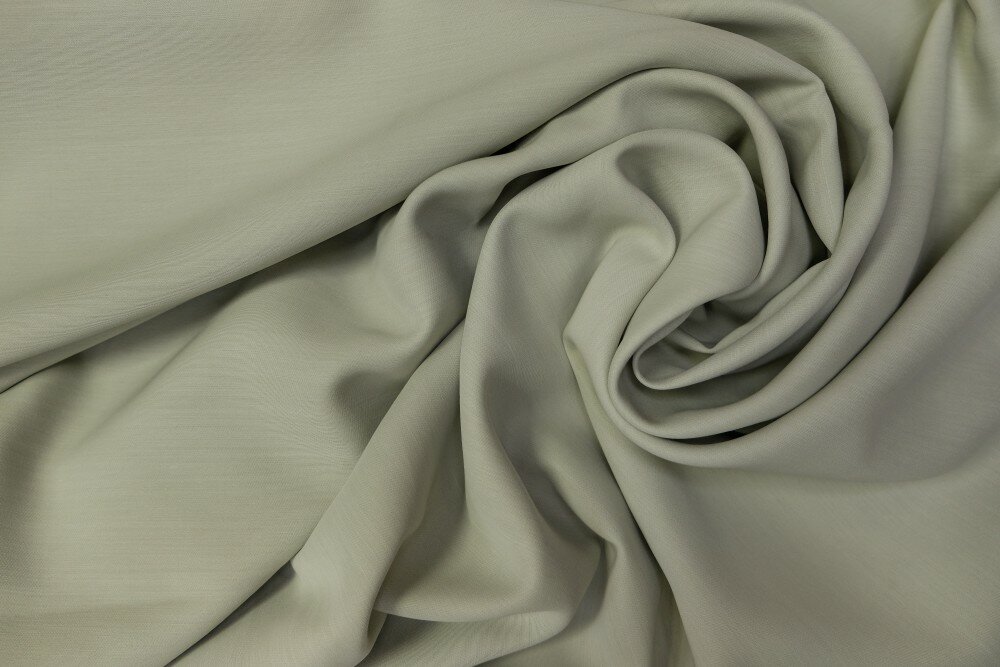 Ткань креп костюмный светло-зеленый, ширина 1.48 м