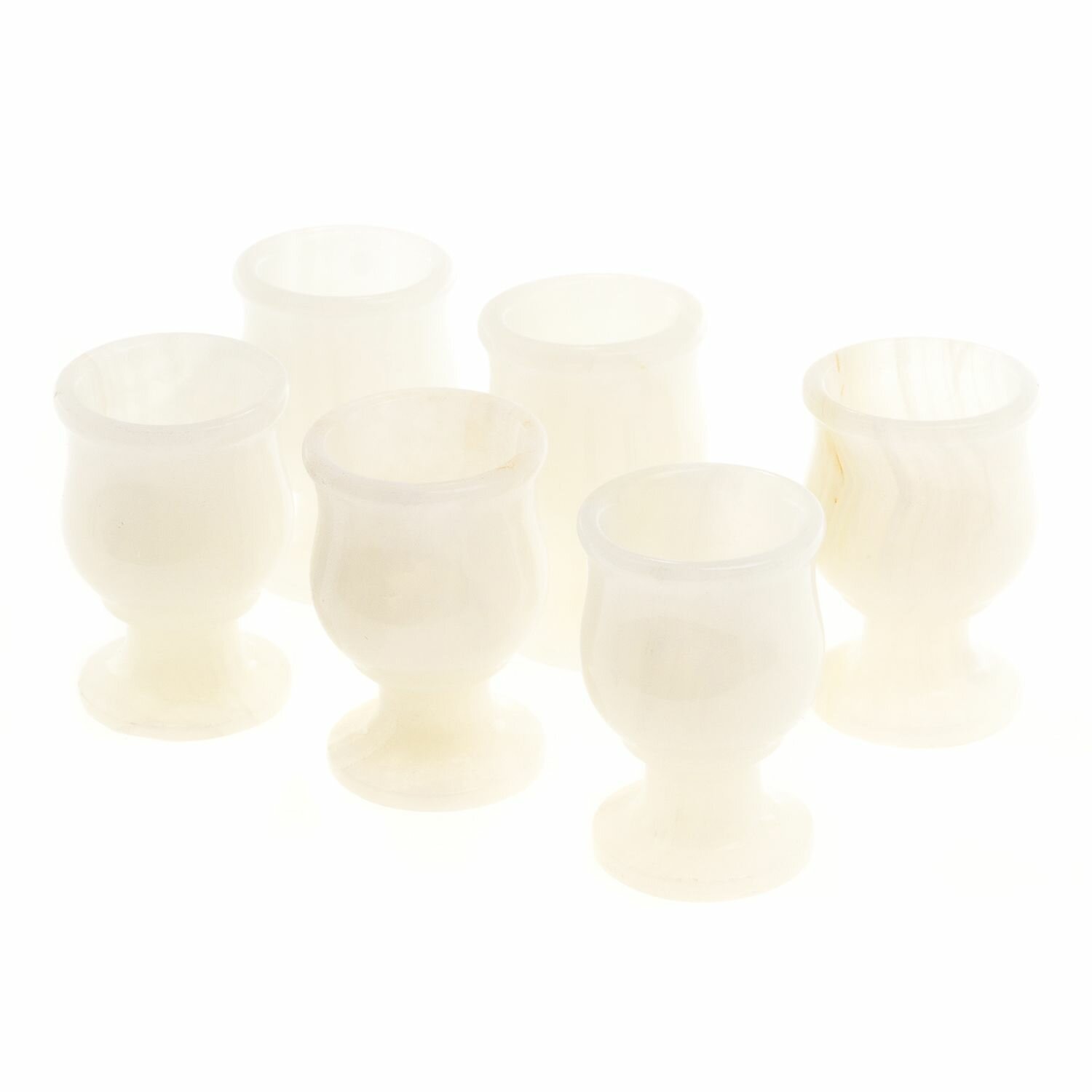 Набор рюмок из оникса 20 мл 6 шт 3,8х6 см (1,5х2,5) в футляре 124669