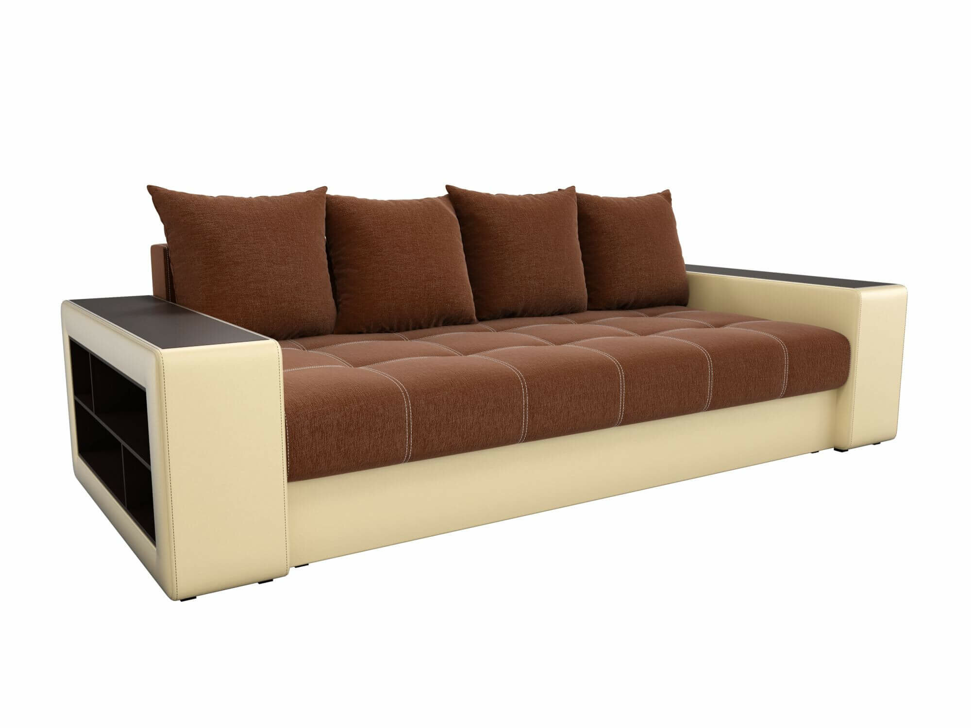 Artum Диван прямой Дубай рогожка коричневый