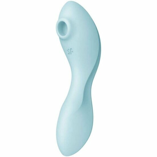Вибростимулятор Satisfyer голубой вакуум-волновой Curvy Trinity 5+