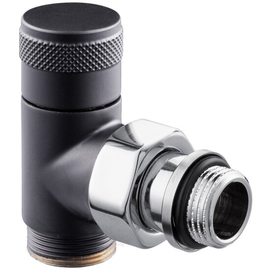 Вентиль SR Rubinetterie Tondera угловой 1/2"х3/4" E, цвет черный