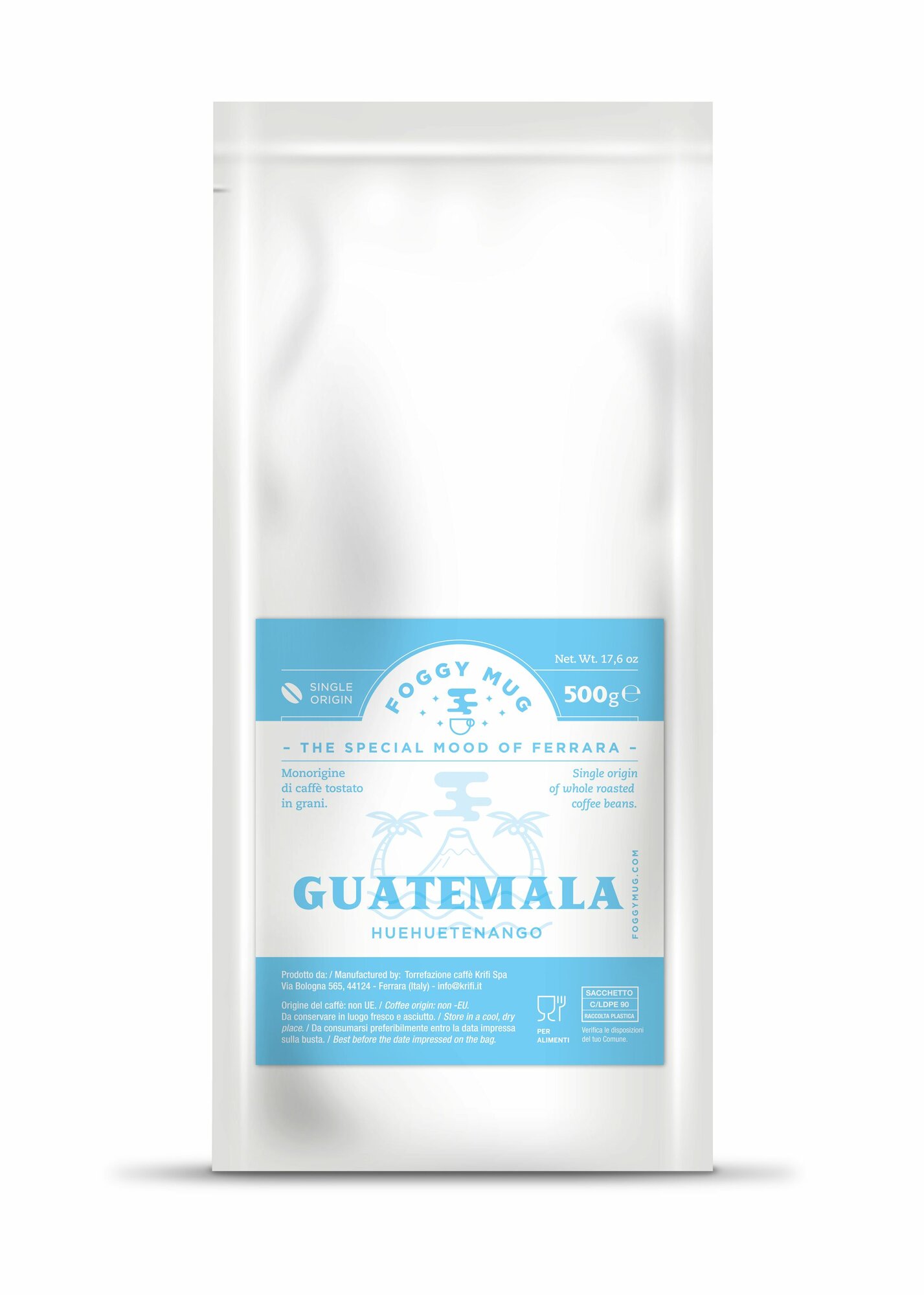 Кофе в зёрнах Krifi Гватемала Уэуэтенанго, арабика премиум 500 г.