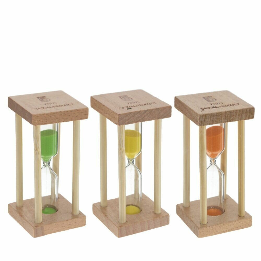 Часы песочные подарочные, антистресс, на деревянной подставке