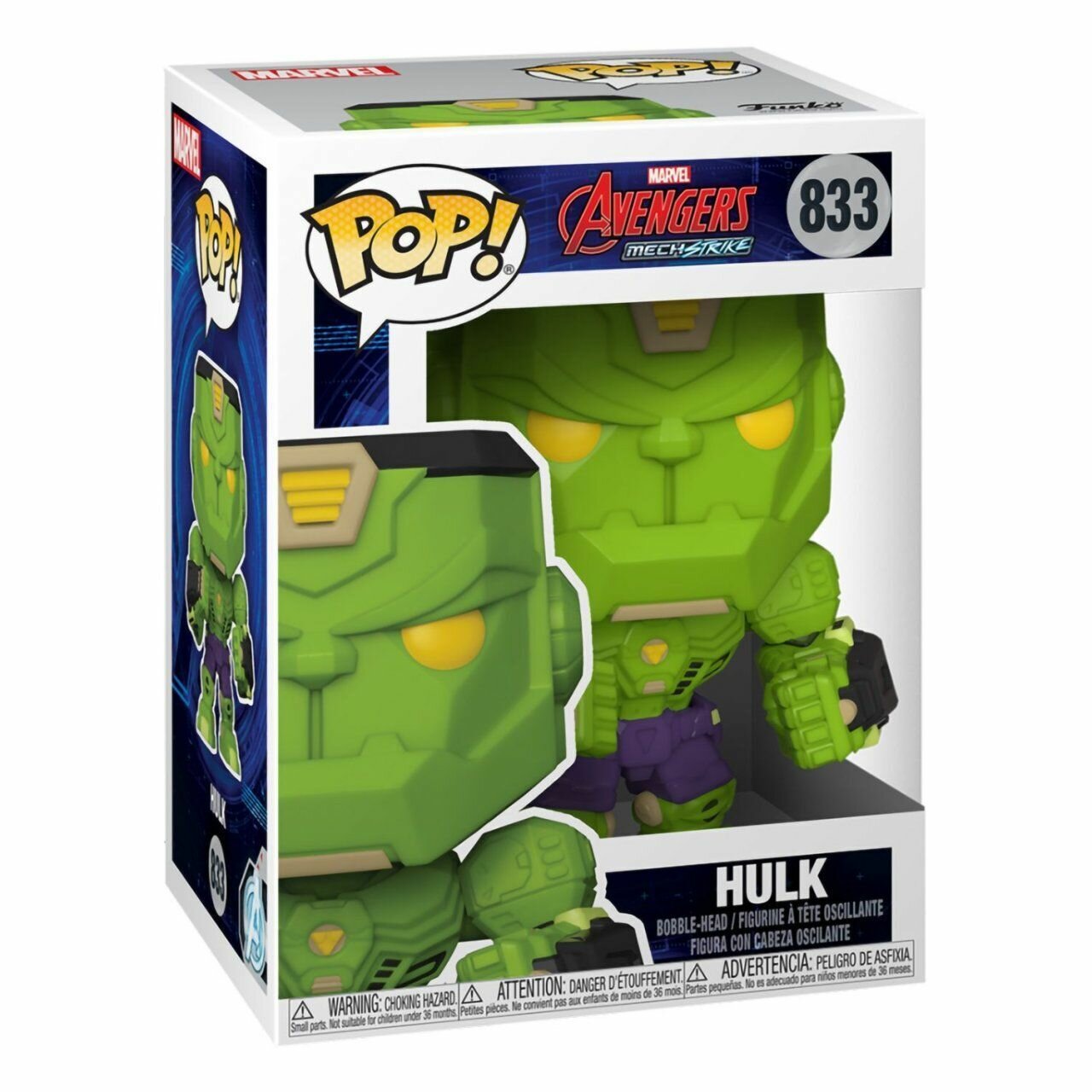 Фигурка Funko POP! Marvel Avengers Mech Strike - Hulk (833), 55237, 9.5 см, Vaulted