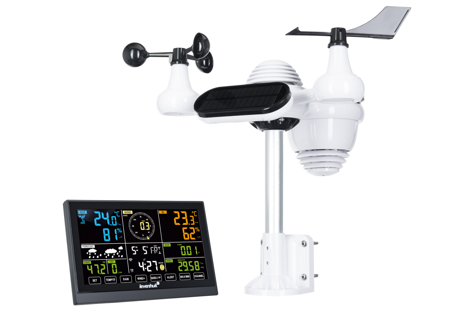 Метеостанция Levenhuk Wezzer PLUS LP150, корпус - высокопрочный ABS-пластик