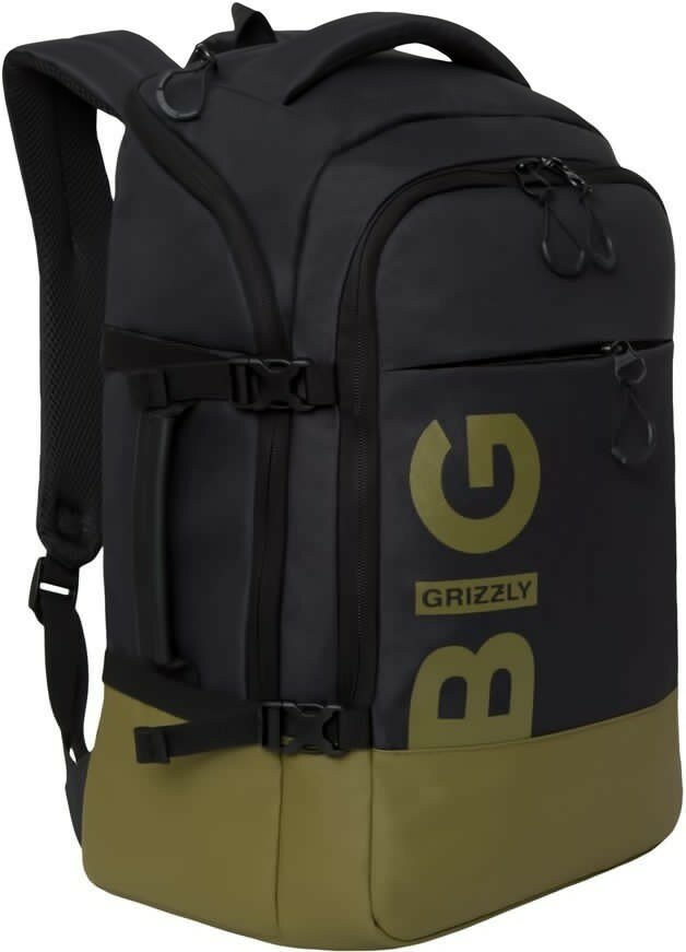 Рюкзак GRIZZLY RQ-019-21/3 черный - хаки