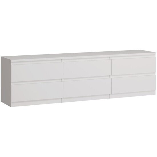 Тумба Гуд Лакк 2.03.03.110.1 кастор 6 ящиков RU белая