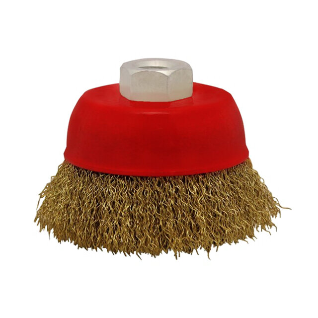 Корщетка для УШМ VIRA 65мм чашеобразная латунированная