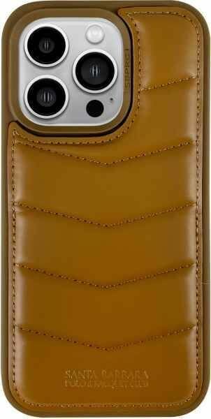 Чехол для смартфона Apple iPhone 15 Pro Santa Barbara Clude, с отделением для карт, с подставкой, коричневый