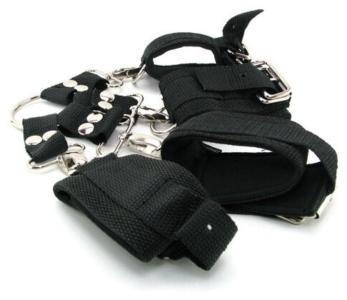 Бондаж из манжетов для рук и ног Heavy-Duty Hogtie Kit, черный