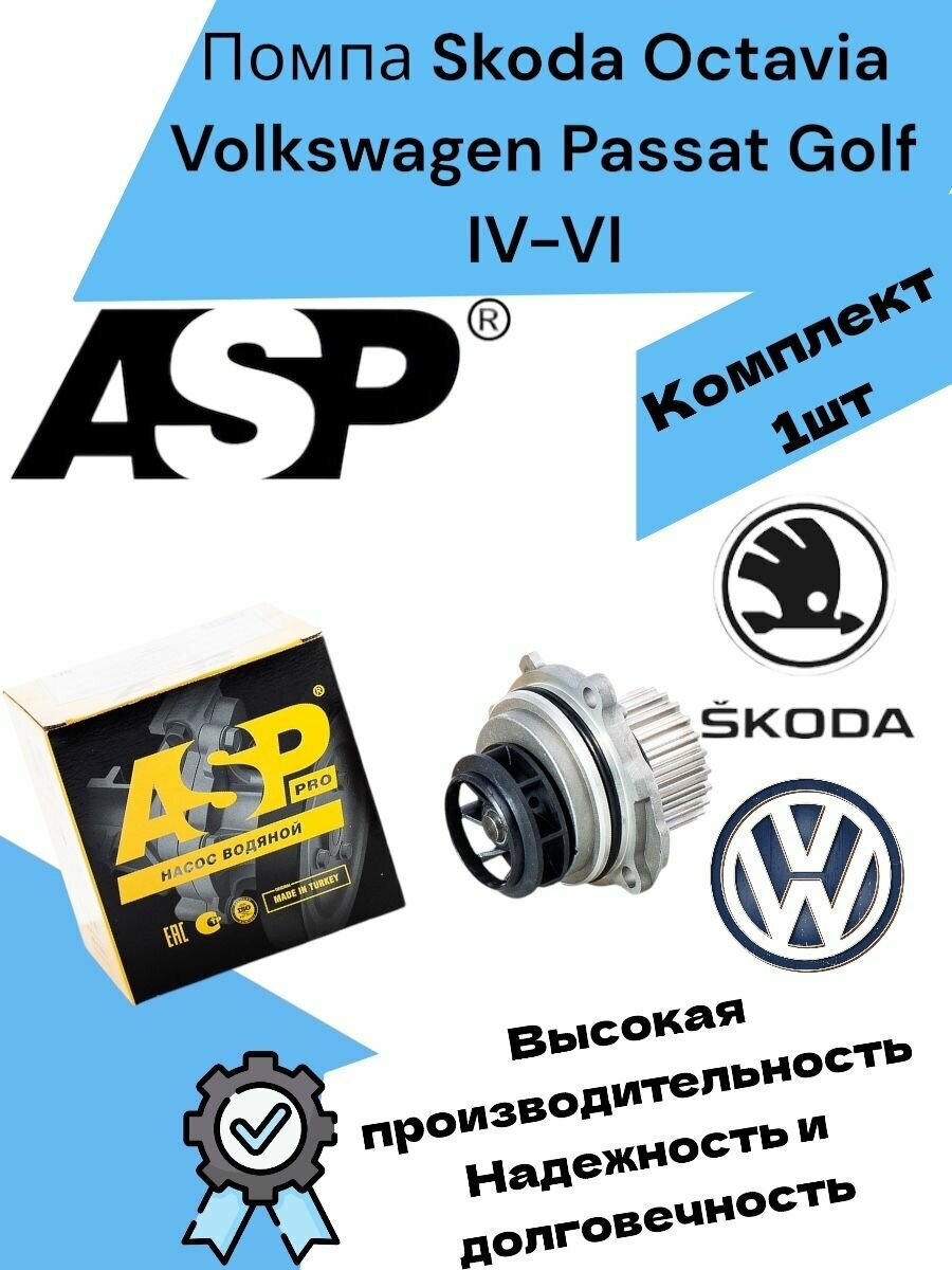 Помпа Skoda Octavia Volkswagen Passat Golf IV-VI Jetta Audi A3 II A4 II Seat Altea Leon II