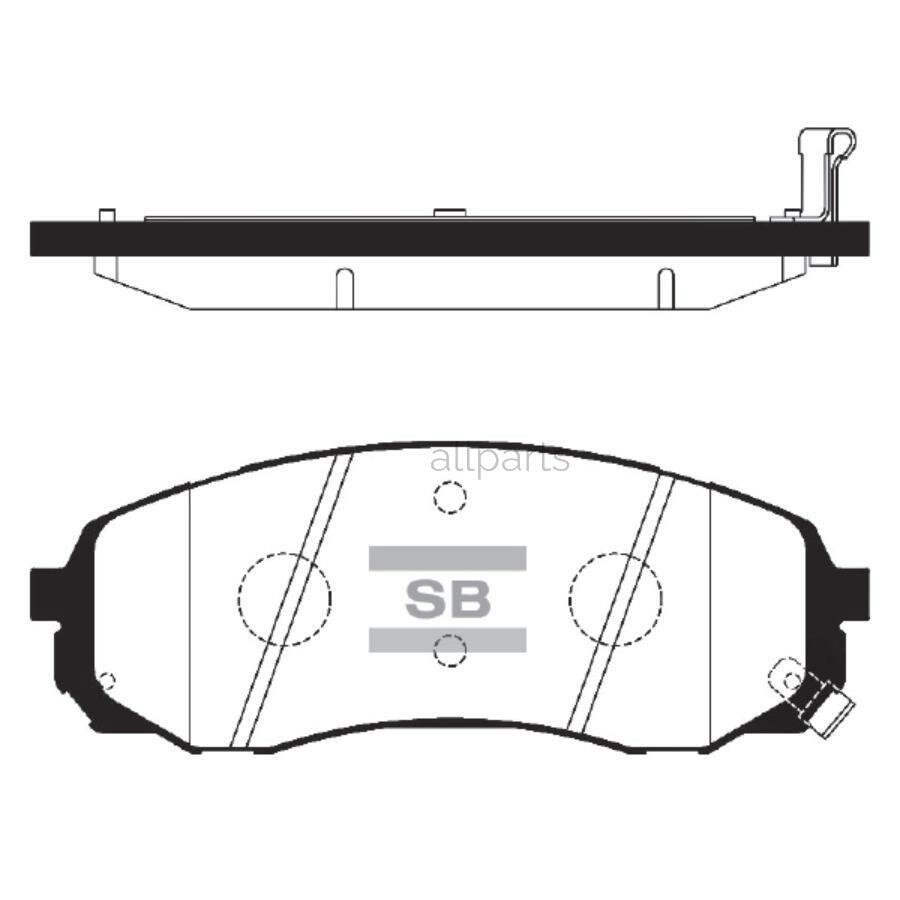 SANGSIN BRAKE SP2223 SP2223 колодки дисковые передние!\ KIA Carnival 2.7i V6/2.9CRDi 06>