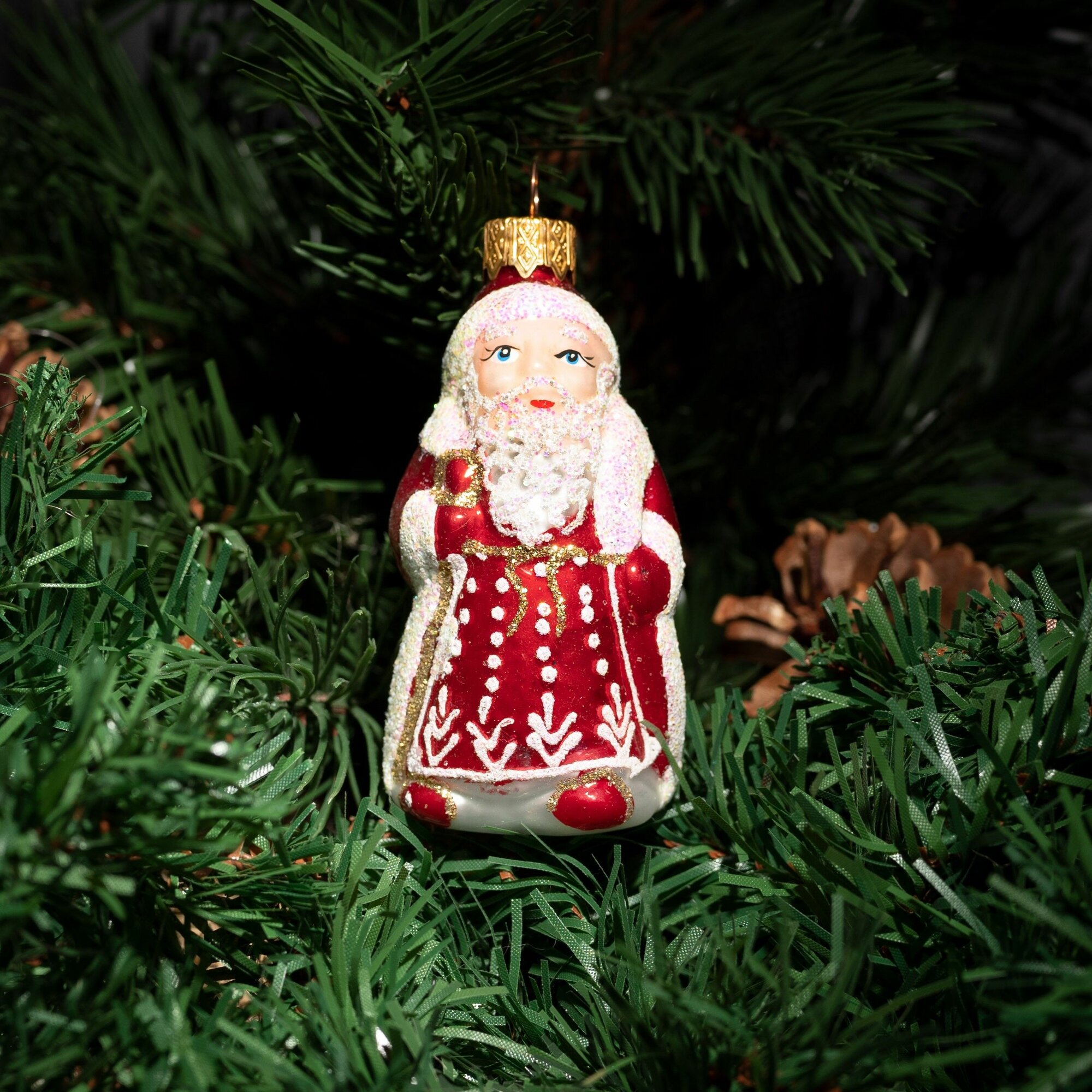 Игрушка на елку Дед Мороз 10см красный