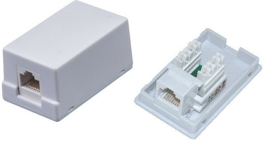 Розетка RJ-45 NEOMAX (NM-SMB-KJ45-U5E-1PD-101-WH)