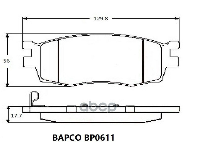 Колодки тормозные дисковые передние BAPCO арт. BP0611