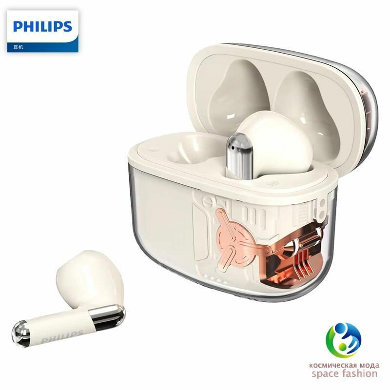 Philips TAT1168 true беспроводная Bluetooth-гарнитура спортивная водонепроницаемая полупрозрачная вкладышевая гарнитура